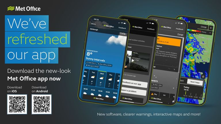 The Met Office app has been refreshed - Met Office