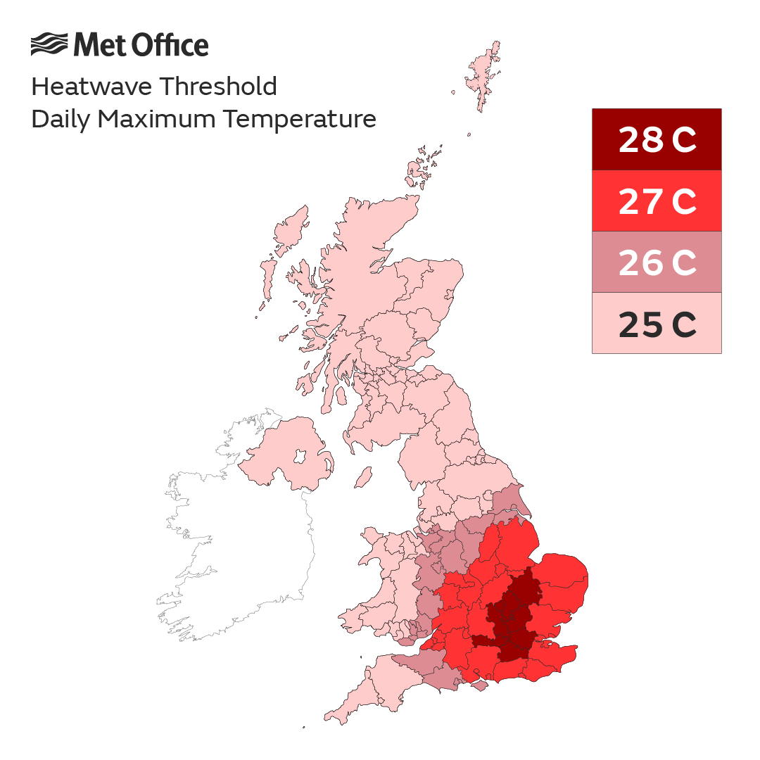 Heatwave On The Way For Many Met Office